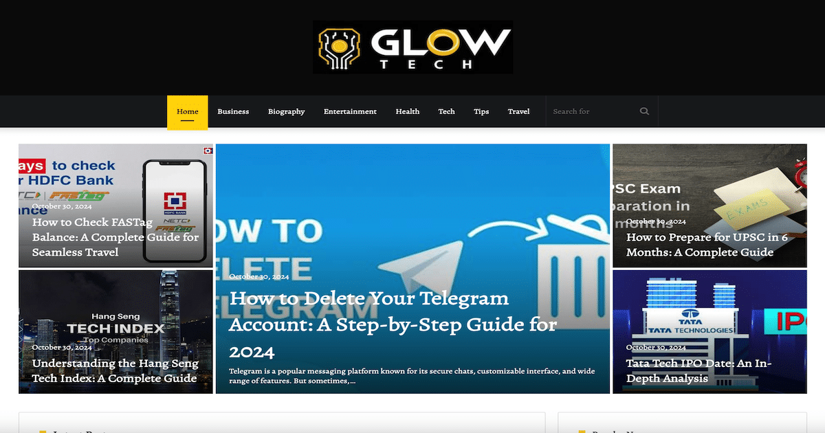 Glow Techy: Home
